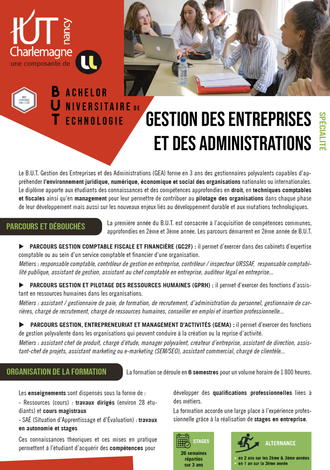 B.U.T. GEA - IUT Nancy-Charlemagne